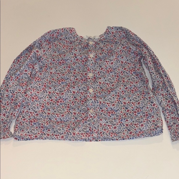 Mango | Shirts & Tops | Mango Floral Print Blouse With Red And Blue ...